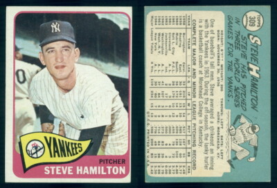 (57668) 1965 Topps 309 Steve Hamilton Yankees-EM | eBay