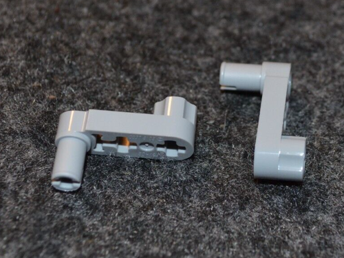 (2) Light Gray #3 Hand Crank w/ One Thick + End Technic Beam ~ NEW Lego ...