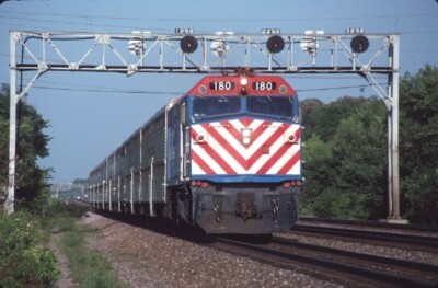 METRA 180 NAPERVILLE IL ORIGINAL SLIDE 08-14-91 T17-3 | eBay