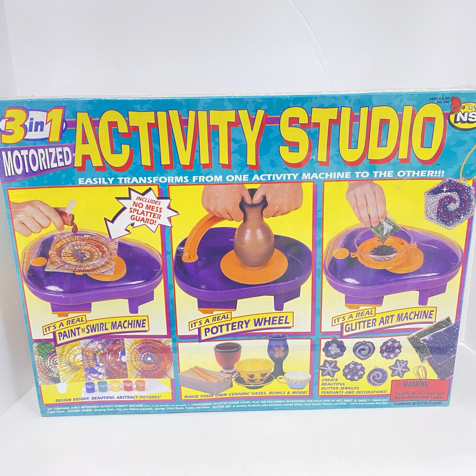 Vintage NSI Activity Studio 3 In 1 Motorized Pottery Wheel New NIB NOS ...