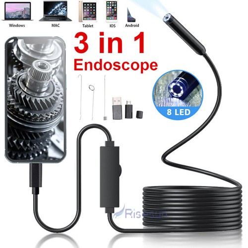 Direct Plug To Cell Phone Borescope Endoscope Snake Inspection Camera ...