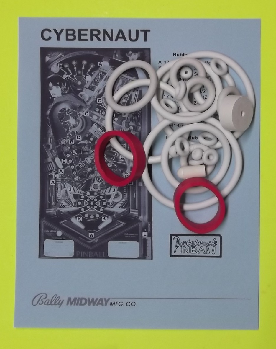 1985 Bally / Midway Cybernaut Pinball Machine Maintenance Tune Up Kit ...