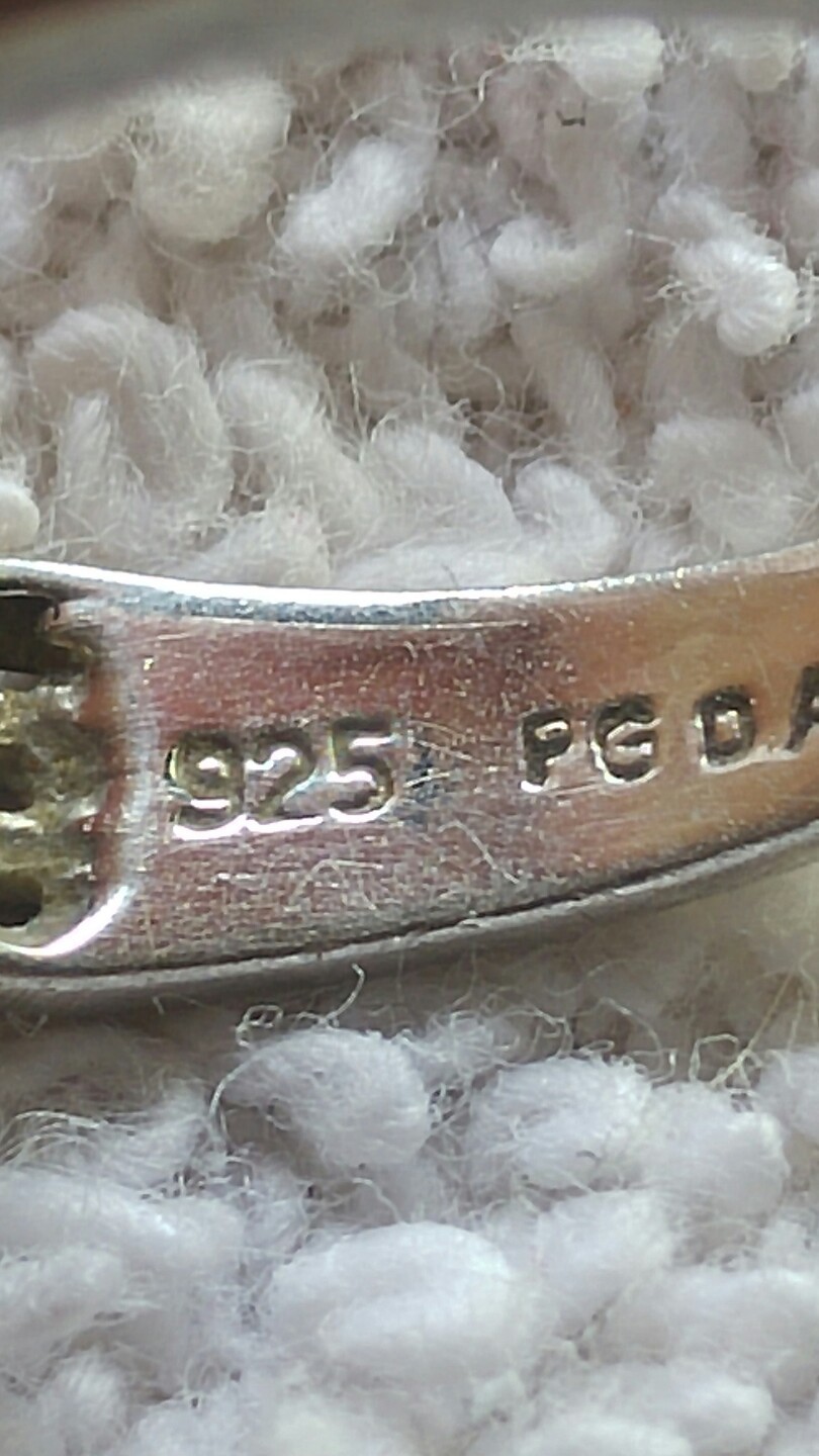 sz 7+ DESIGNER PGDA 6 WHITE DIAMONDS CAT TAILS REED STERLING SILVER ...