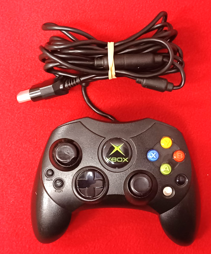 Original Xbox OEM S Type Black Controller with Breakaway Cable - Tested ...