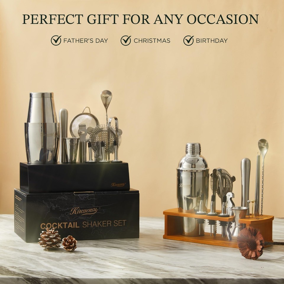 Boston Shaker Set Mixology Bartender Kit | Premium Cocktail Shaker Kit ...