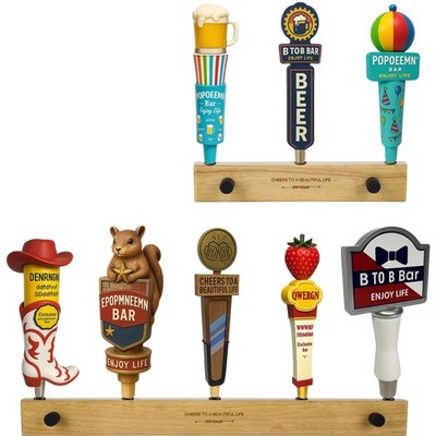 Wall-Mounted Beer Tap Handle Display Stand – Holds 3 to 8 Tap Handles ...