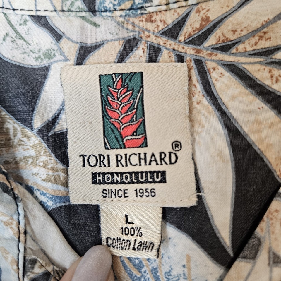 Tori Richard Mens Hawaiian Aloha Shirt Size Large Cotton Lawn Tropical ...