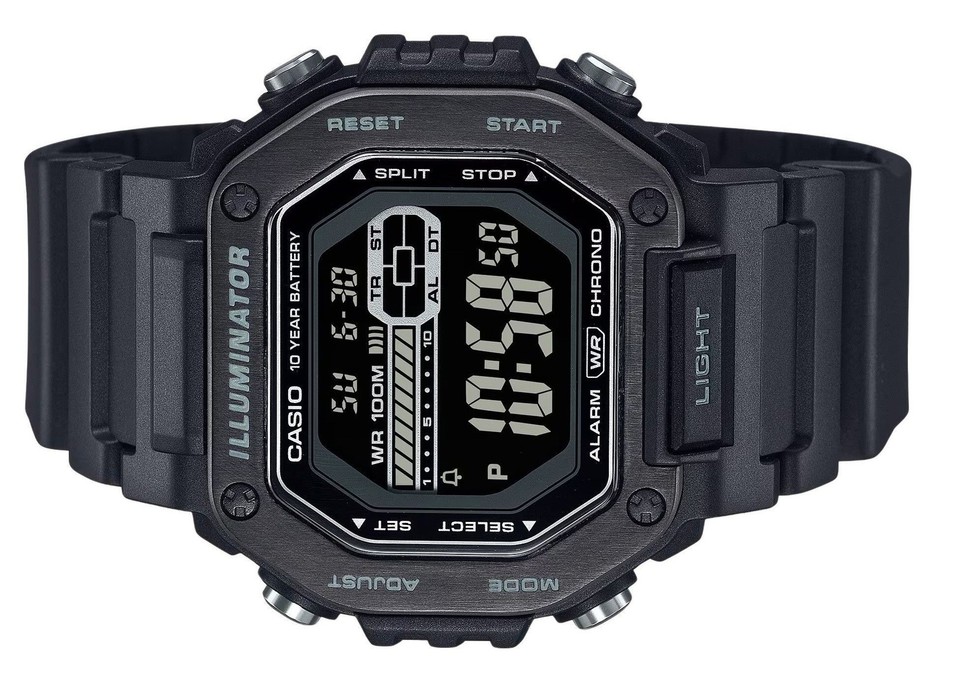 Casio Illuminator Alarm Chrono Backlight MWD-110HB-1BV 100M Digital ...
