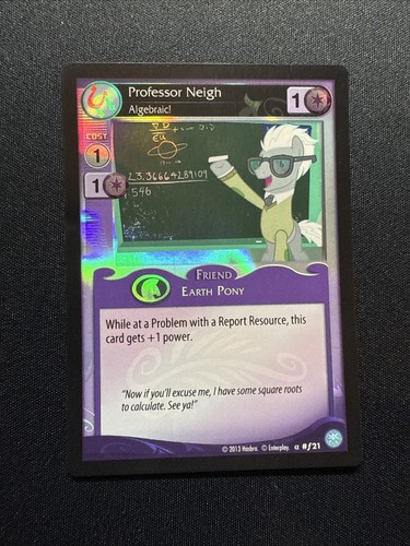 My Little Pony Professor Neigh #f21 Foil Card MLP TCG Enterplay | eBay