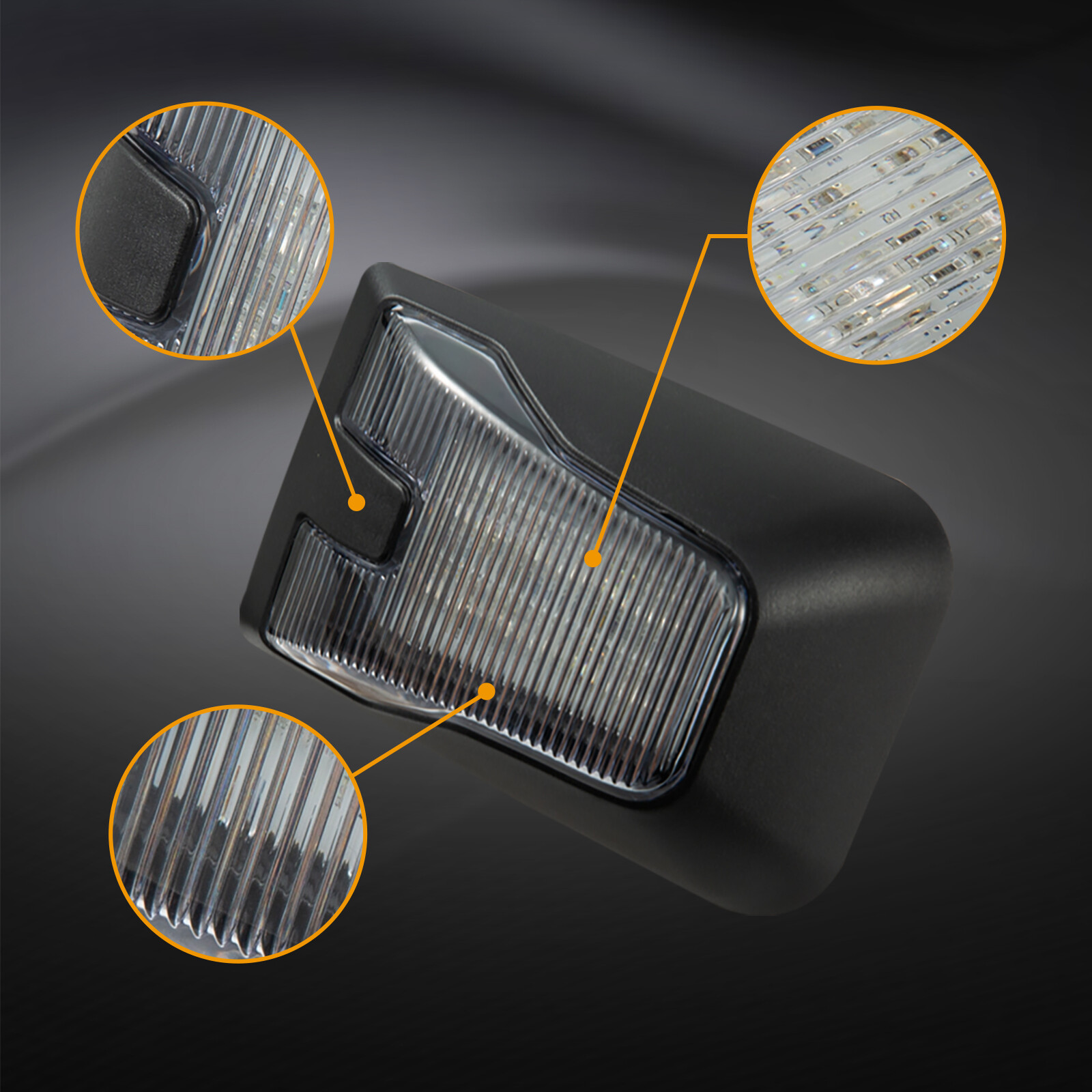 Fit For Volvo Side Marker Indicator Lamp 6LED 12V Light Amber 20895320 ...