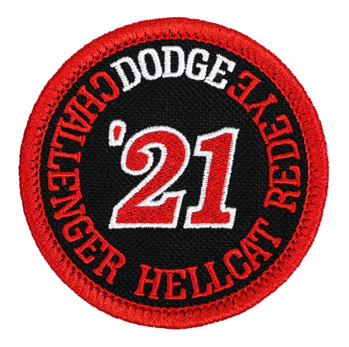 2021 Dodge Challenger Hellcat Redeye Embroidered Patch Black/Red Iron ...