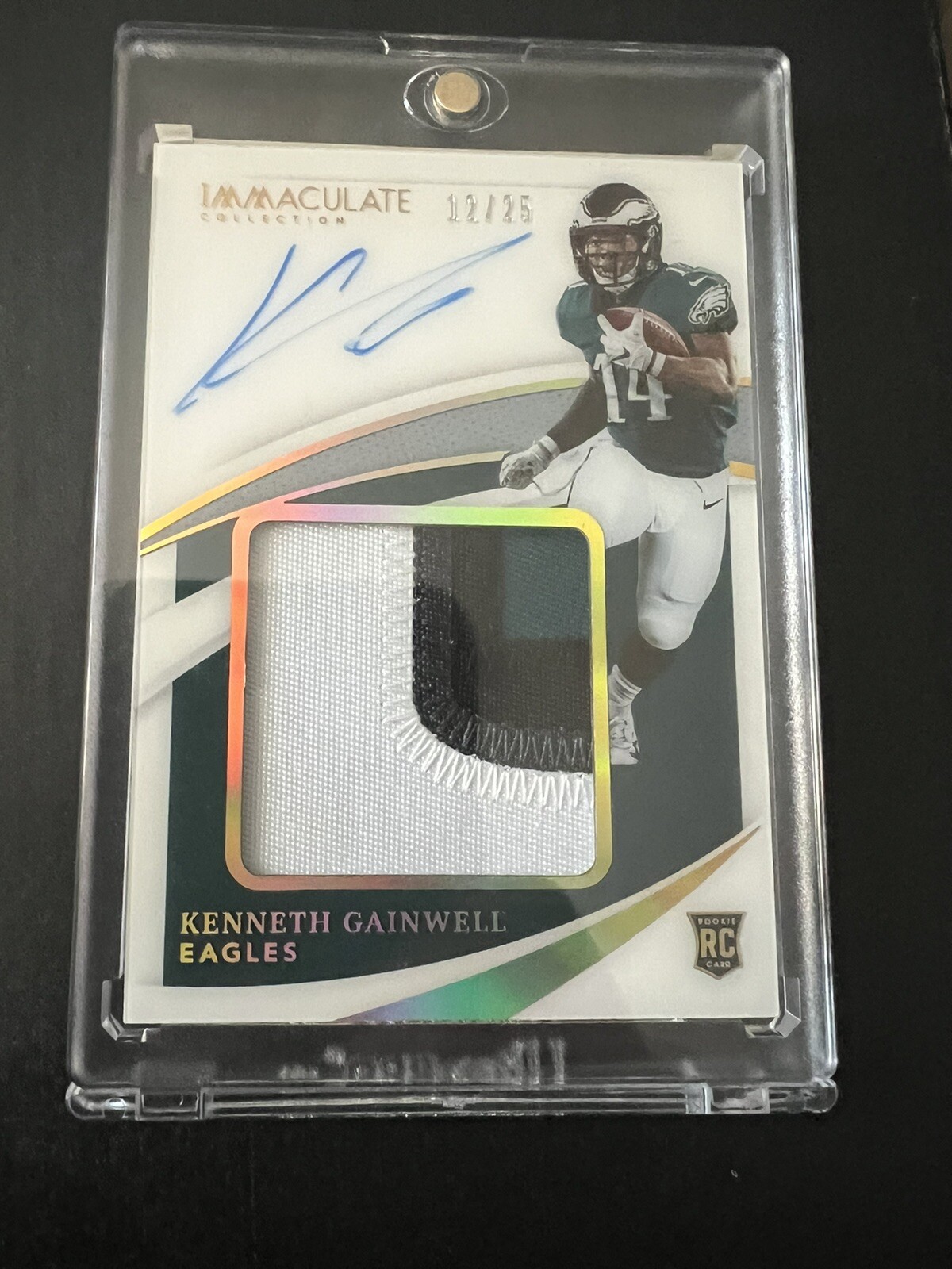 2021 PANINI IMMACULATE KENNETH GAINWELL RPA 12/25 ON CARD AUTO EAGLES