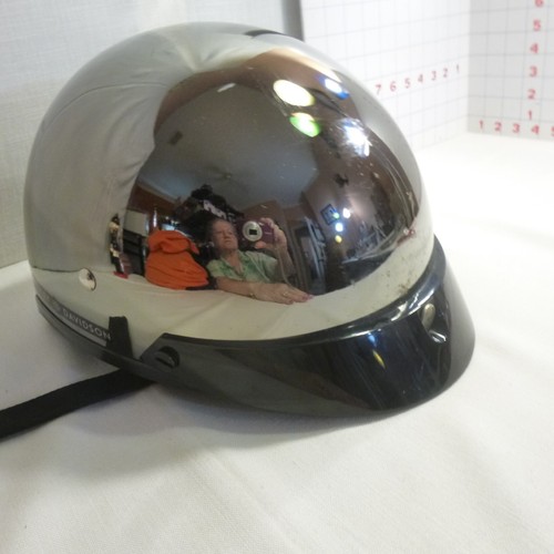 Harley-Davidson Black Chrome Half Helmet DOT approved - Small - Nearly ...