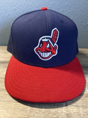 VTG Cleveland Indians Chief Wahoo New Era 59FIFTY Fitted Hat Size 7 1/2 ...