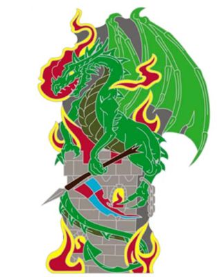 GREEN DRAGON HAT PIN 616 jacket lapel badge biker tac novelty metal ...