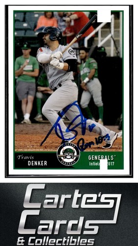 Travis Denker 2017 Grandstand Jackson Generals #NNO TTM/IP Signed ...