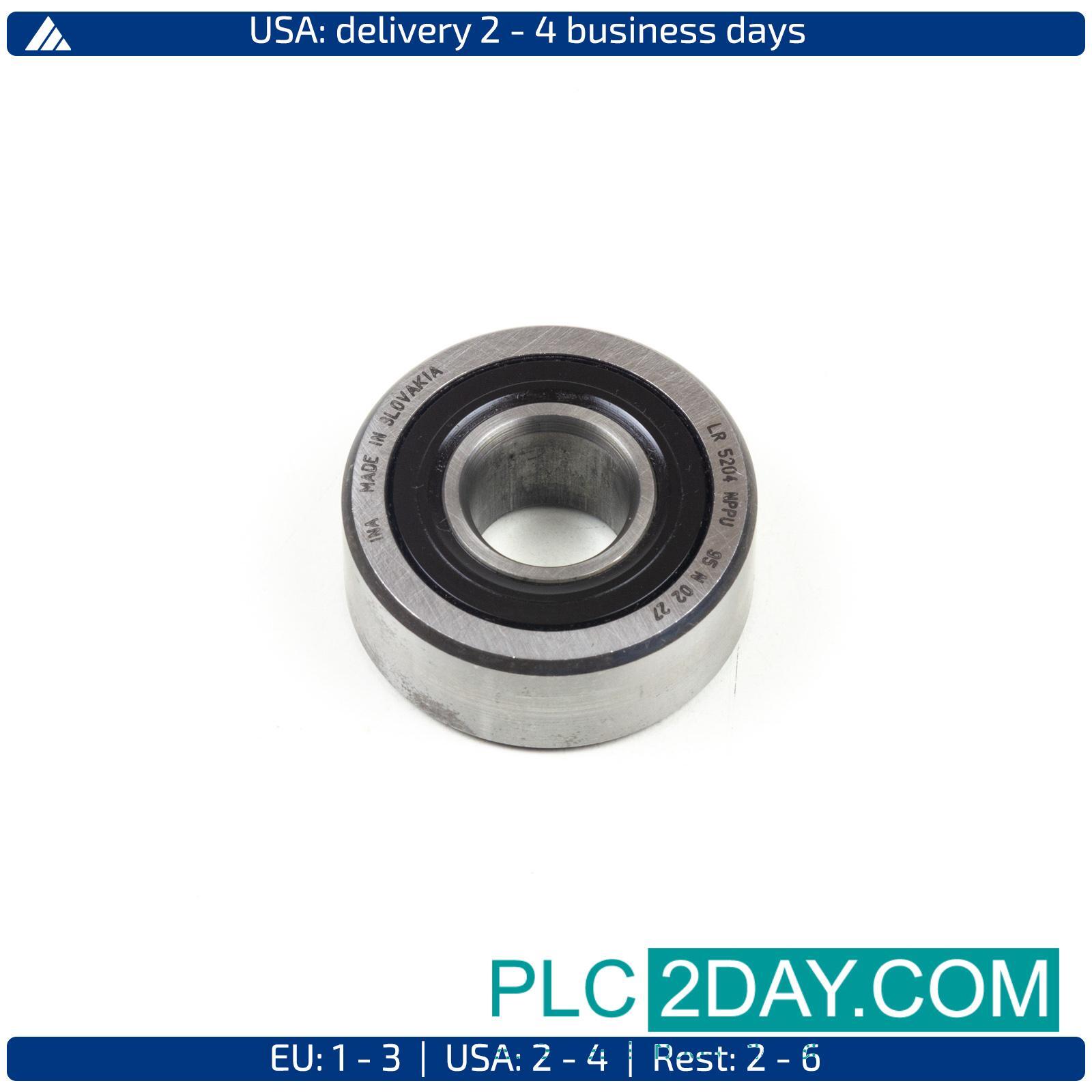 INA LR5204NPPU Support Roller, LR5204-2RS, 20 x 52 x 20,6mm Rubber Seal ...