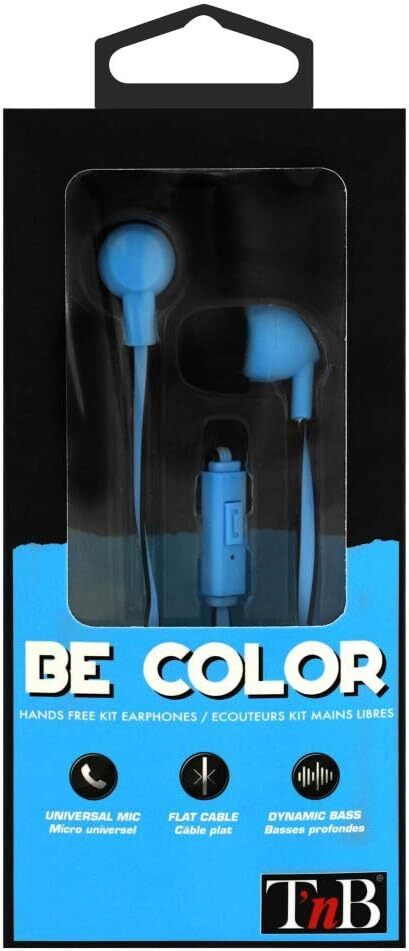 T'nB TNB BE Colour Collection In-Ear Wired Earphones 3.5 mm Jack Blue ...