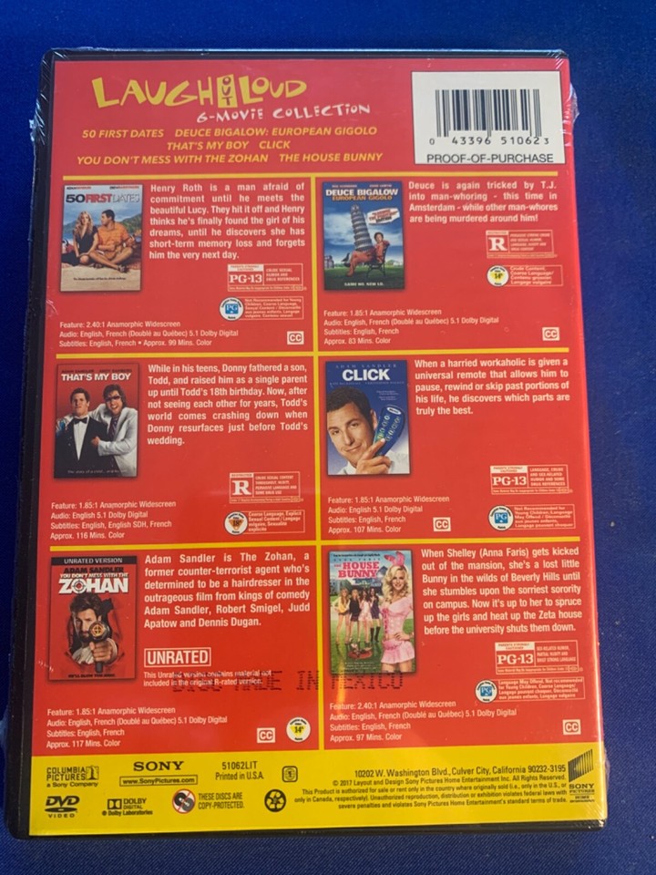 Laugh out Loud 6-Movie Collection (DVD set) widescreen……...BRAND NEW ...
