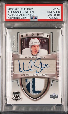 2005-06 Alexander Steen The Cup Rookie Patch Autograph /199 #174 PSA 8 ...