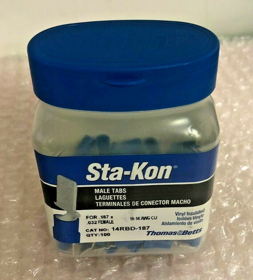 New! Sta-Kon Male Tabs 14RBD-187 Qty100 | eBay