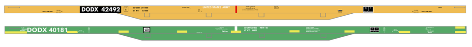 K4 HO Scale Decals Department Of Defense Army DODX Flat Car | eBay