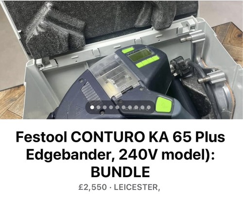 Festool CONTURO KA 65-Plus 240V Edge Bander (574606) Case Edge Trimmer ...