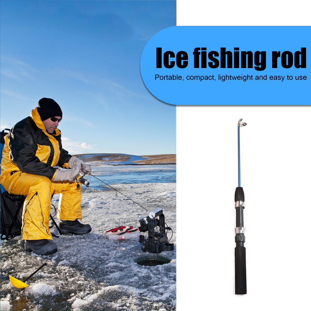 hot Ice Winter Fishing Rods Mini Feeder Outdoor Sea Fishing Pole Tackle ...
