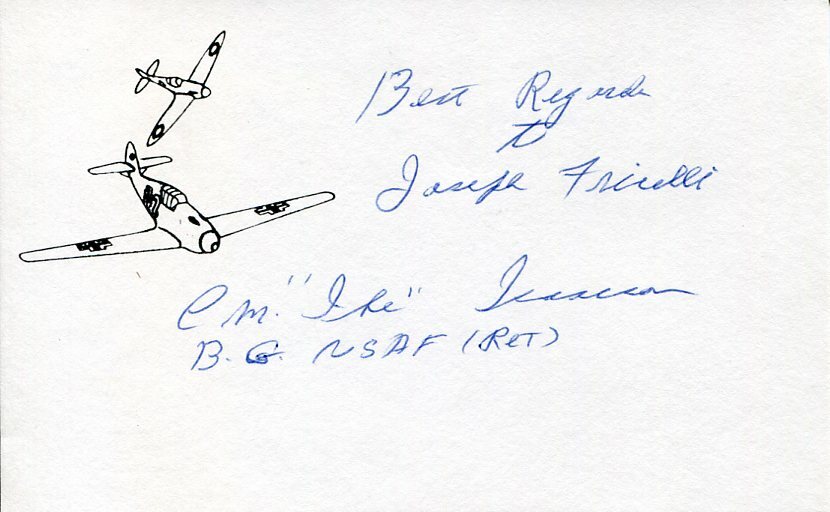 General Clayton Isaacson USAAF WWII War Fighter Pilot Ace Signed ...