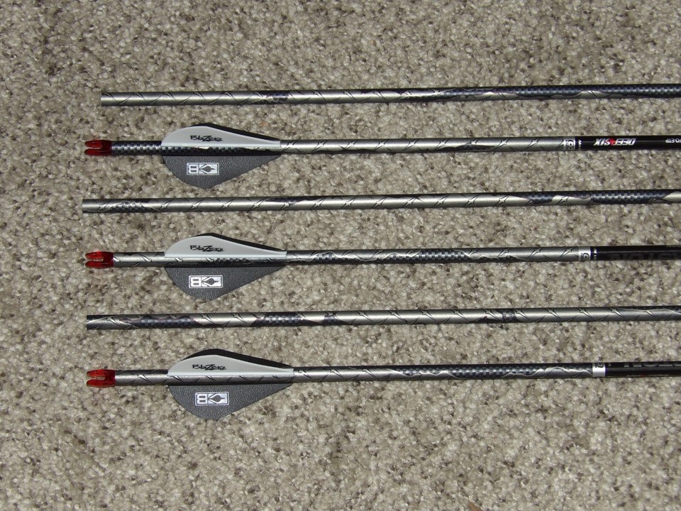 6 New Easton Axis FMJ 4mm Injexion 400 Spine 4mm Arrows- 9.8 GPI- Cut ...