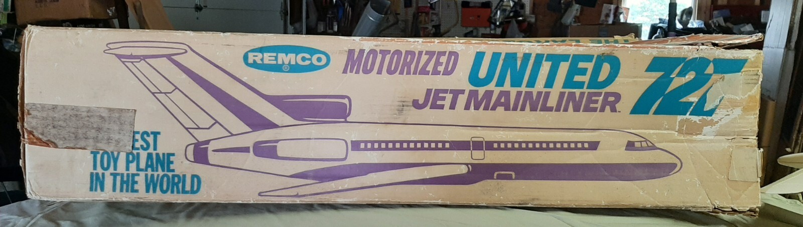 VINTAGE 1969 REMCO 727 UNITED JET AIRLINER BOXED RARE AIRPLANE POWER ...