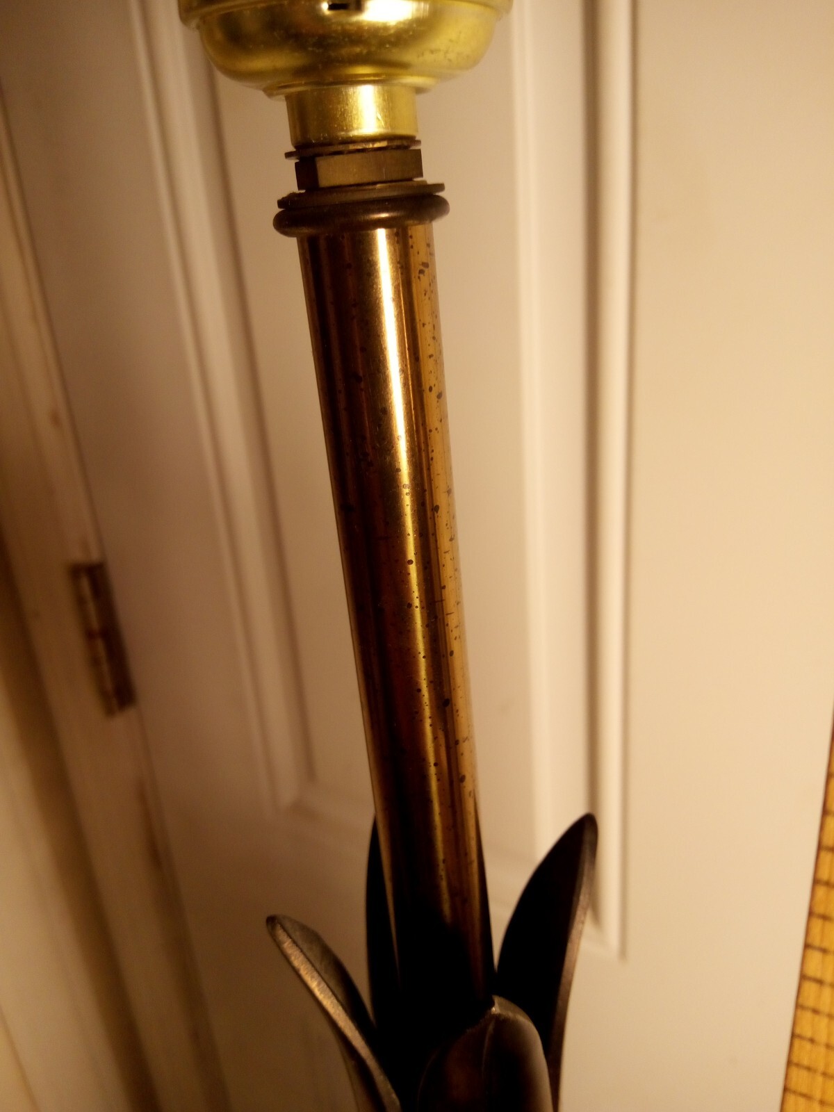 Vintage Neo-Classical Mid-Century double pillar double light table lamp ...