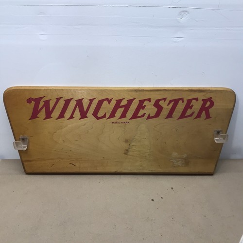Rare Vintage Winchester Wood Gun Rifle Holder Rack Store Display Wall ...