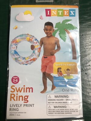 Intex Set 2 Inflatable 20" Lively Ocean Fish Friends Print Kids Pool ...