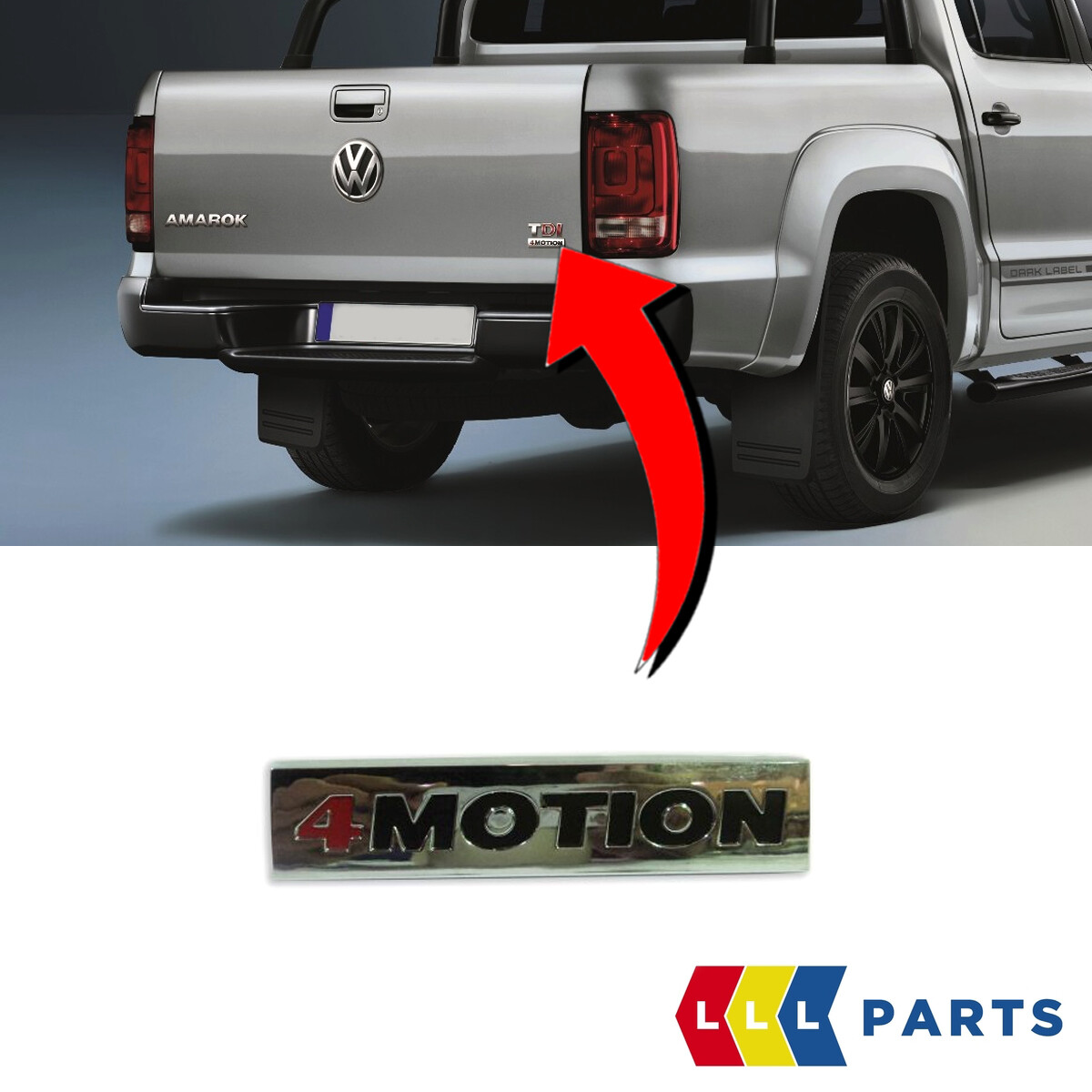 NEW GENUINE VW AMAROK 2010 - 2017 REAR BOOT LID 4MOTION BADGE EMBLEM | eBay