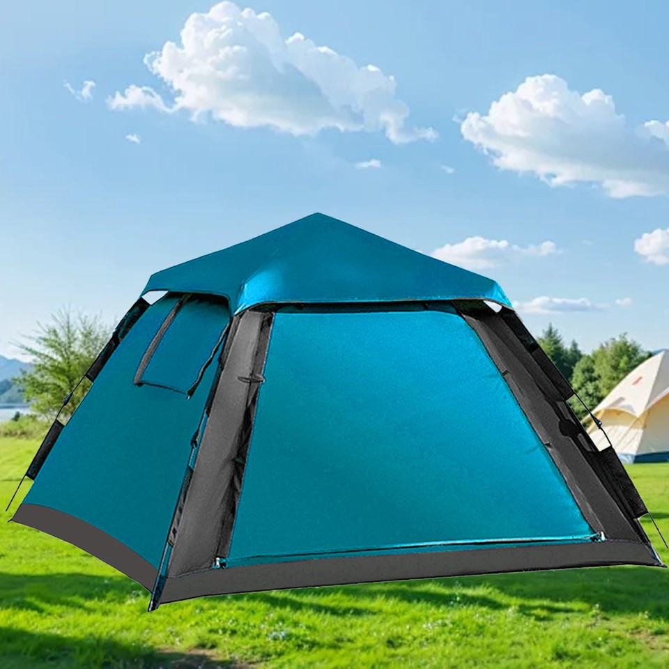 3-4 Person Full Automatic Pop up Tent for Family Camping Hiking ...
