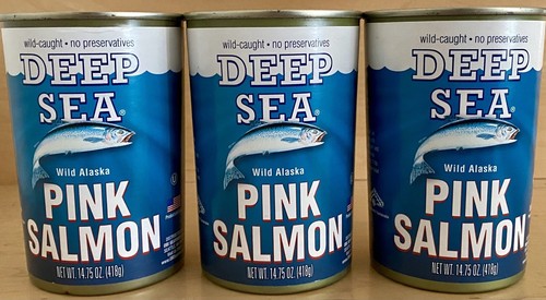 Lot of 3 Cans Deep Sea Pink Salmon Wild Alaska Canned 14.75 Oz Exp. 06 ...