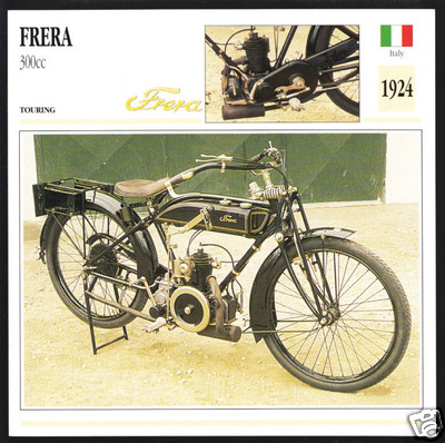 1924 Frera 300cc (273cc) Italy Bike Motorcycle Photo Spec Sheet Info ...