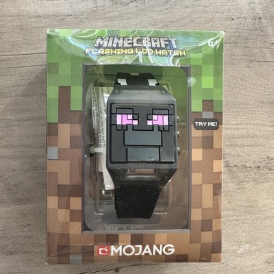 Minecraft Flashing LCD Wrist Watch Ender Dragon Black Working NEW | eBay