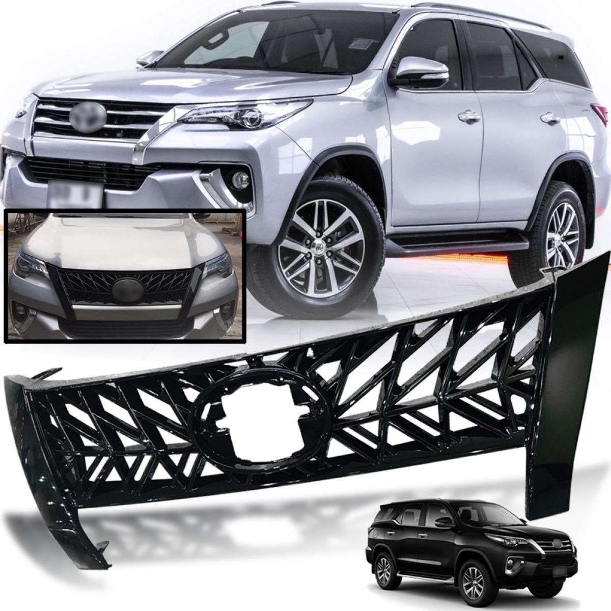 For Toyota Fortuner 2016-2019 Front Grille Lexus Style Moulding Trim ...