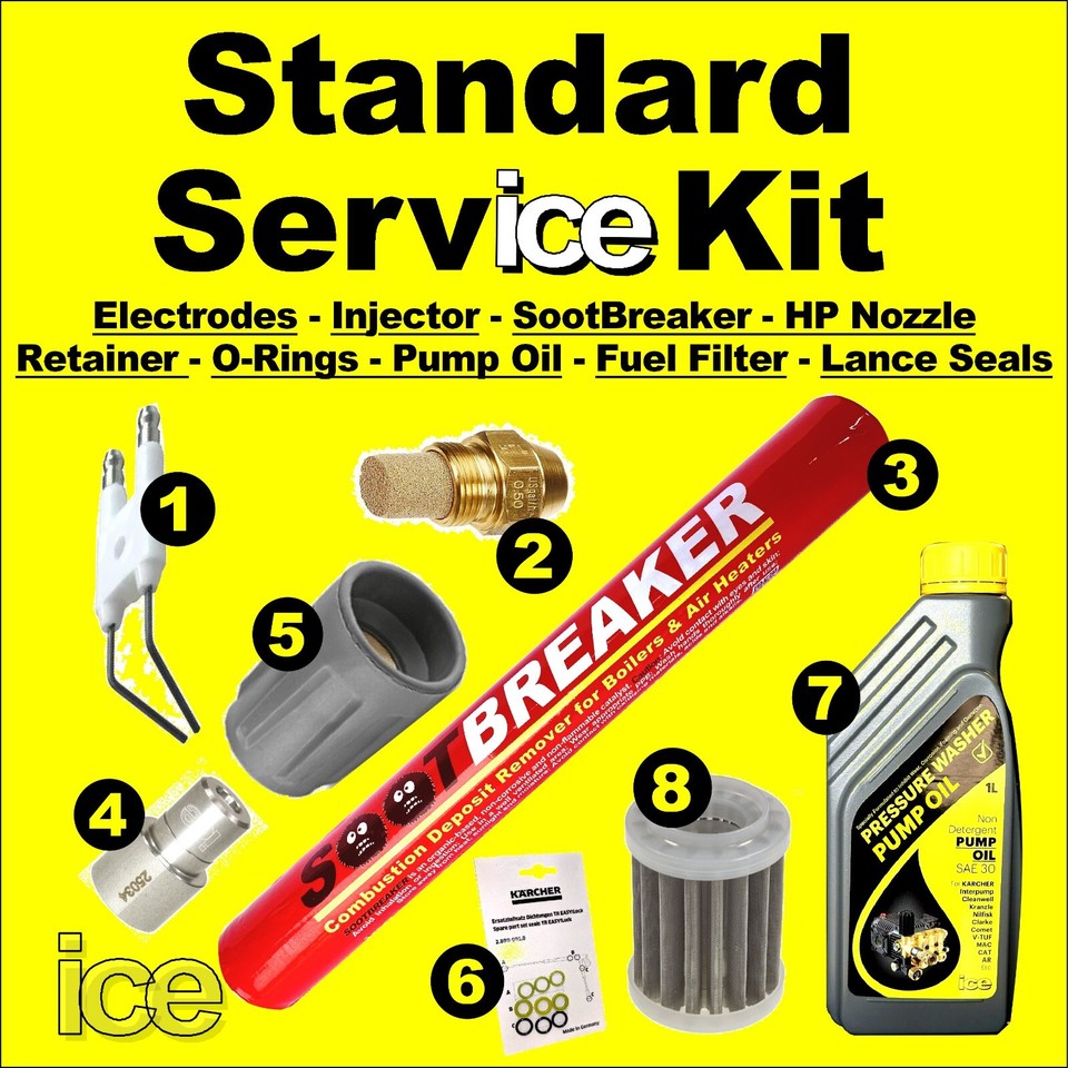 STANDARD SERVICE PARTS KIT FOR POST-2017 KARCHER HDS 6/12 7/10 STEAM ...