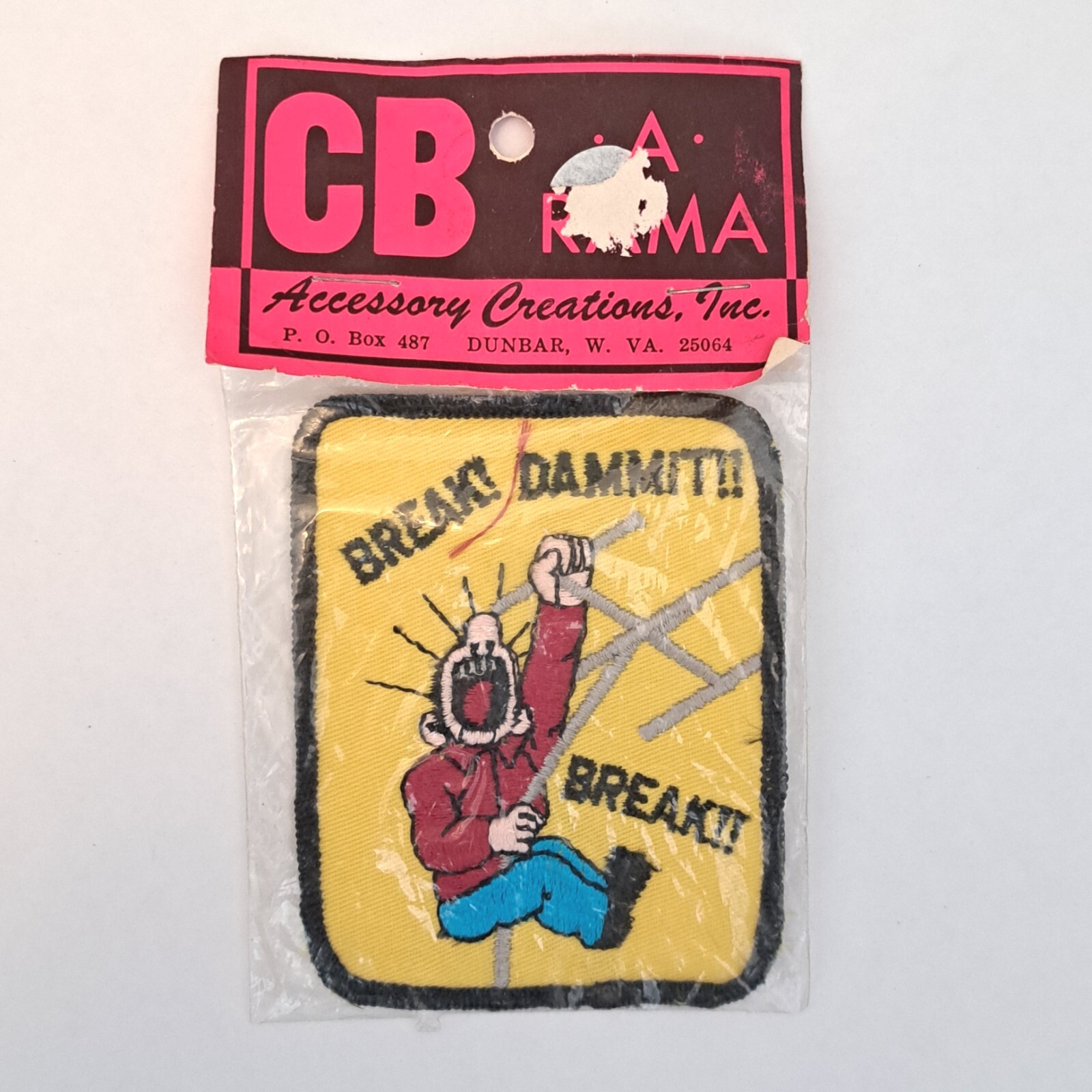 NEW Vintage BREAK! DAMMIT! BREAK! CB Patch Sealed In Package | eBay