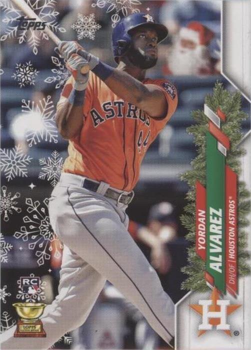 2020 Topps Holiday - Short Print Variations Yordan Alvarez #HW105 Santa ...