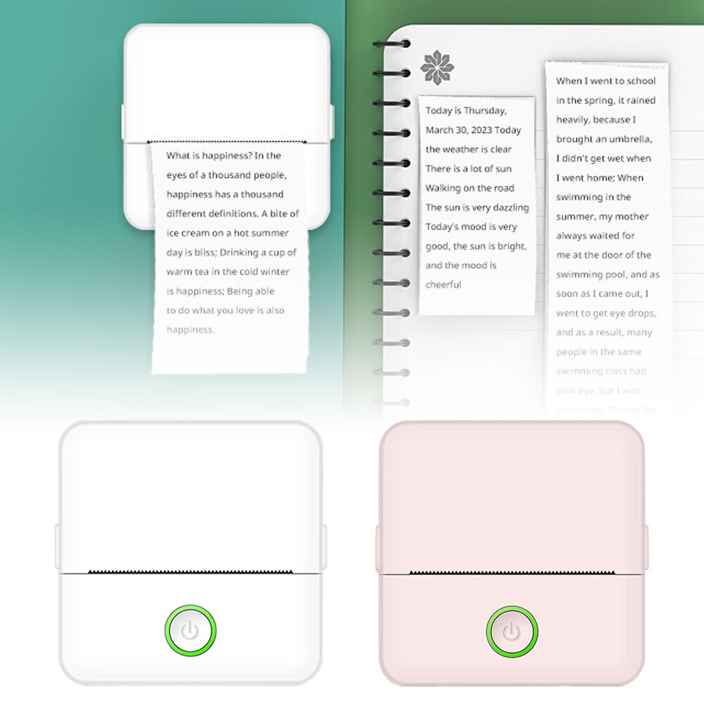 Doodle Dash Printer, Notebuddy Mini Portable Printer Bluetooth Pink White Gifts | eBay