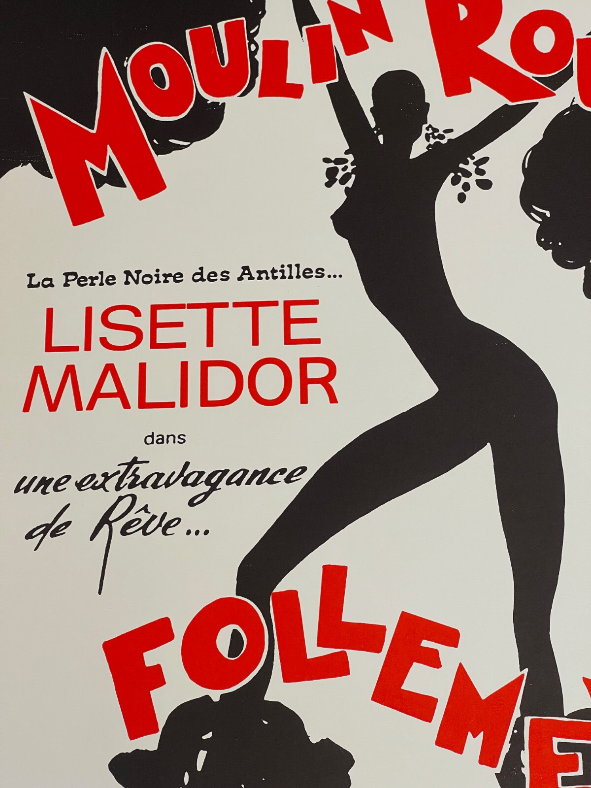 Rare grande affiche Bal du Moulin Rouge Paris Follement René Gruau ...