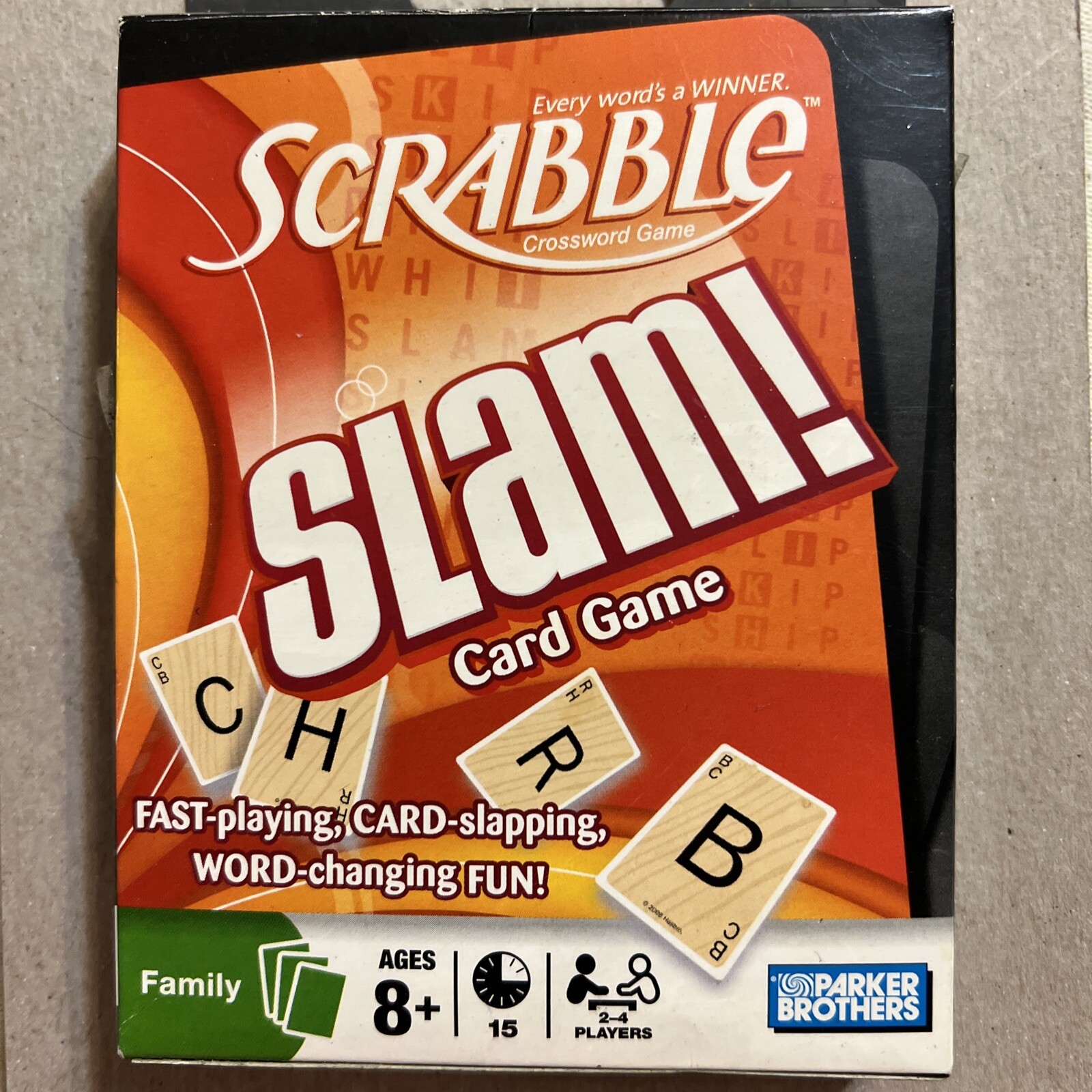 NEW Scrabble Slam Card Game Hasbro Parker Brothers 2-4 players,15 min ...