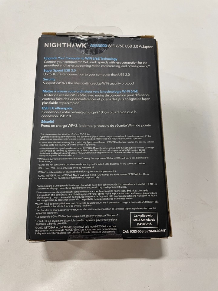 NETGEAR Nighthawk AXE3000 Tri-Band Adapter - Black 606449160987 | eBay