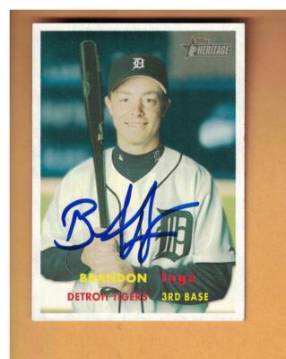 Brandon Inge AUTOGRAPHED 2006 TOPPS HERITAGE Baseball Card SIGNED ...
