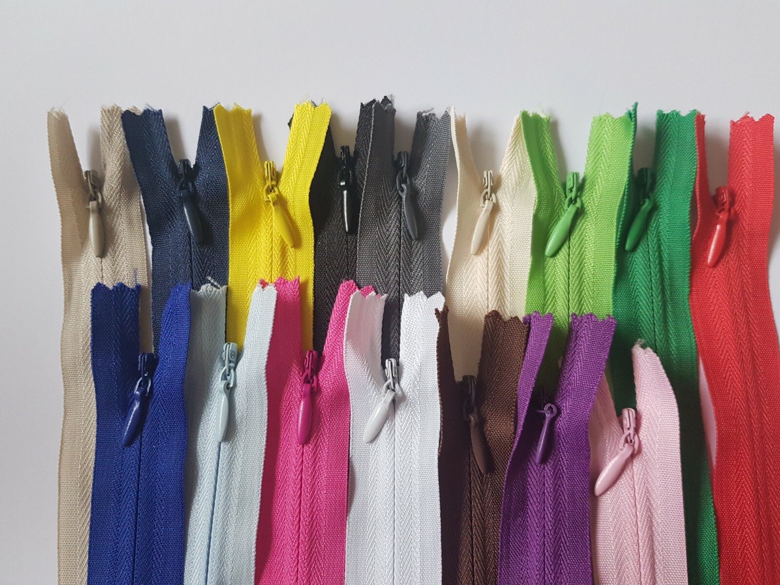 ZIPS, zippers Material SIZE 28 40 45 50 60 cm, Invisible Concealed Zip ...