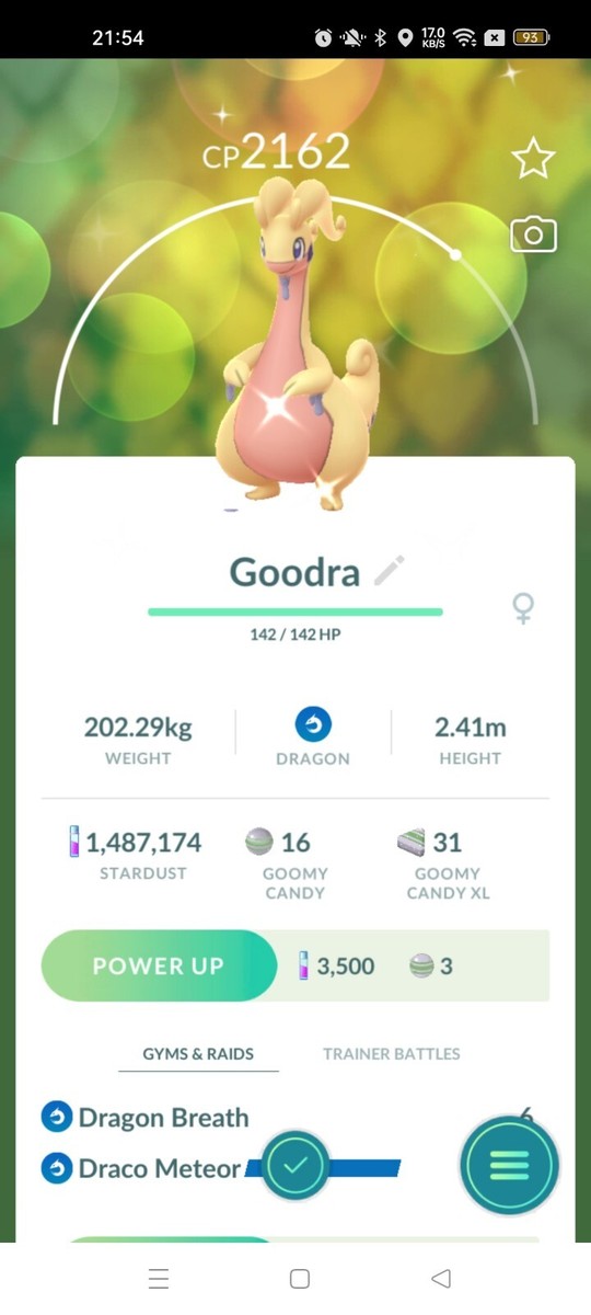 Grafico De Evolucao Goomy MEGA GOODRA! By